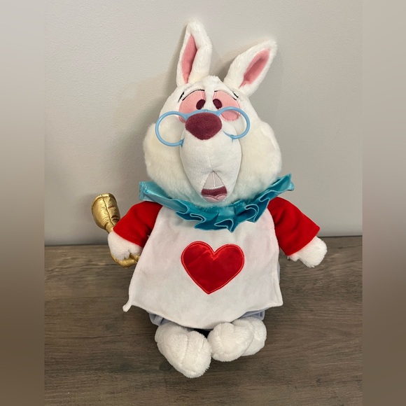 Disney | Toys | The Disney Store White Rabbit Plush Wtrumpet Queen Of ...